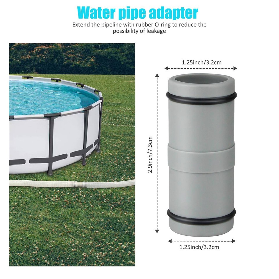 2PCS Pool Hose Connector Swimming Pool Pump Pipe Straight Joint ...