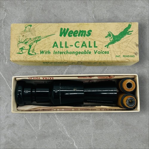 VTG Weems LOT 100 Wild ALL-CALL For Fox Coon Deer Wolf Cats EXC in Box ...