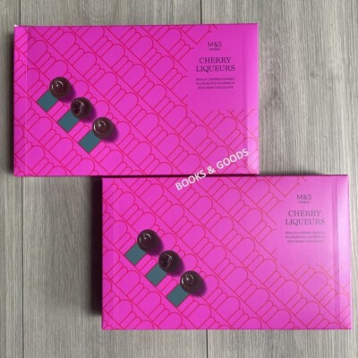M&S Cherry Liqueur 23% with Rich Dark Chocolate Box 250g x 2 Duo Gift ...