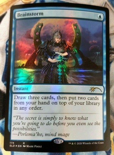 Brainstorm FOIL MTG Secret Lair Drop Series #174 Rare Blue Instant Near ...