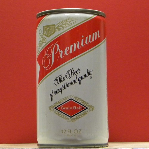Grain Belt Beer R & W Air Filled Can Slant Label Heilman La Crosse ...