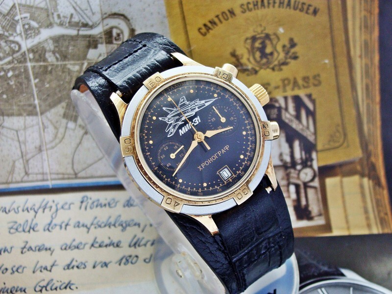 Beautiful rare MIG 23 Pilot Chronograph watch from the 1990s | eBay