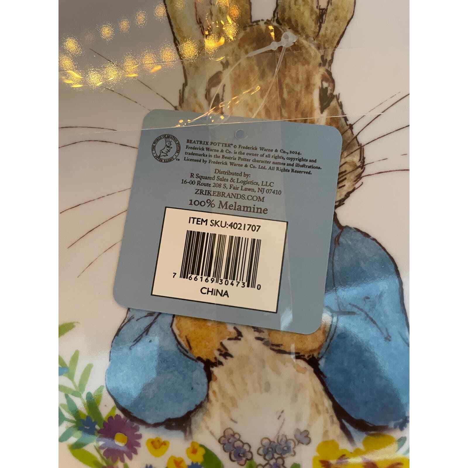 BEATRIX POTTER Peter Rabbit Spring MELAMINE 10" Easter Dinner Plate Set ...