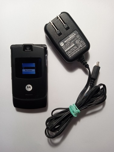 Rare Black Unlocked GSM Motorola Razr V3 Flip International Sim Cell ...