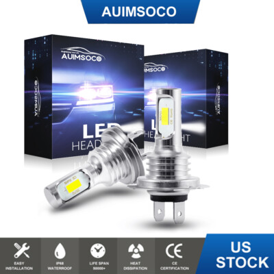 Super Bright H7 LED Headlight Kit High Low Beam DRL Bulbs 200000LM ...