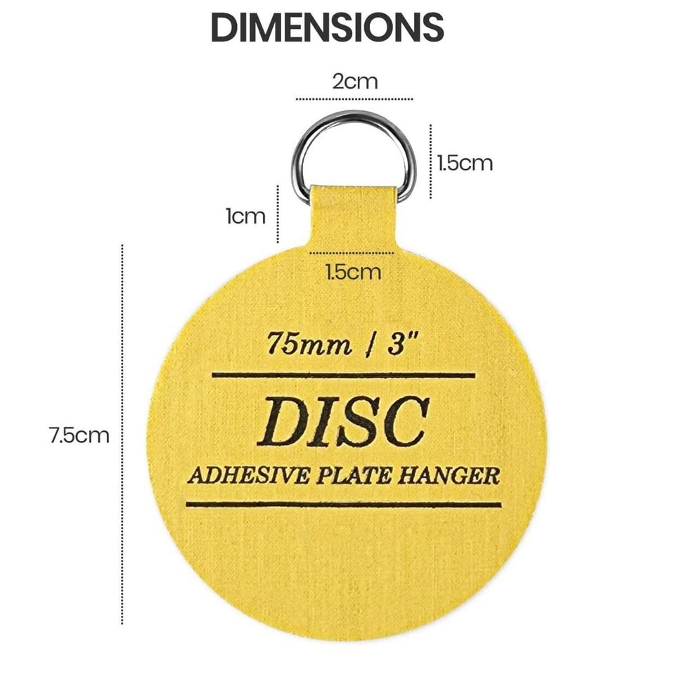 Disc Plate Hanger Picture Hanging Self Adhesive Stick On Hook 5 Sizes ...