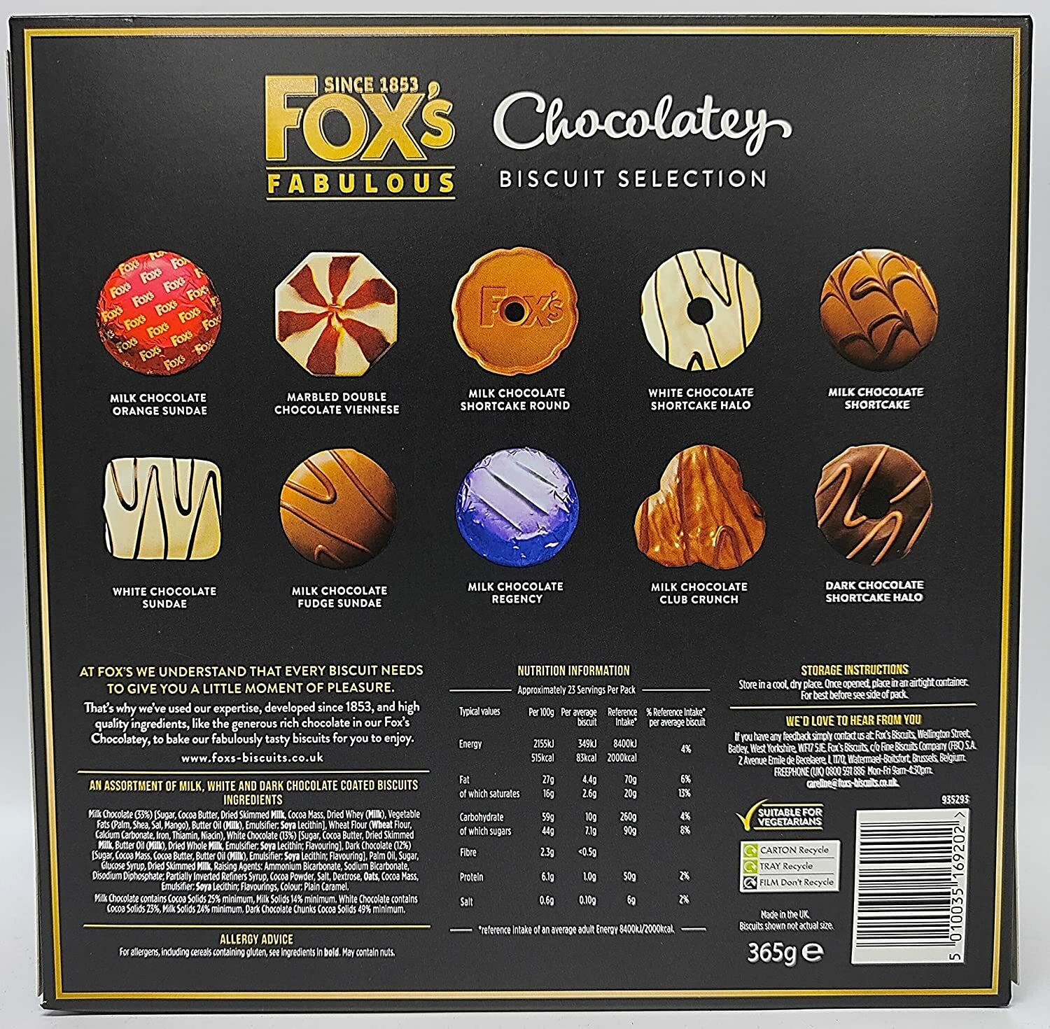 Fox's Fabulous Chocolatey Biscuit Selection - 365g Pack Of 2 | UK Free ...