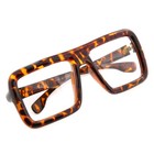 Large Retro Nerd Oversized Square Thick Frame Clear Lens Glasses for ...