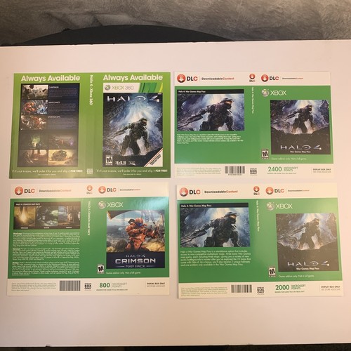 HALO 4 Promotional Display Only Artwork GameStop Cover Art Insert RARE ...