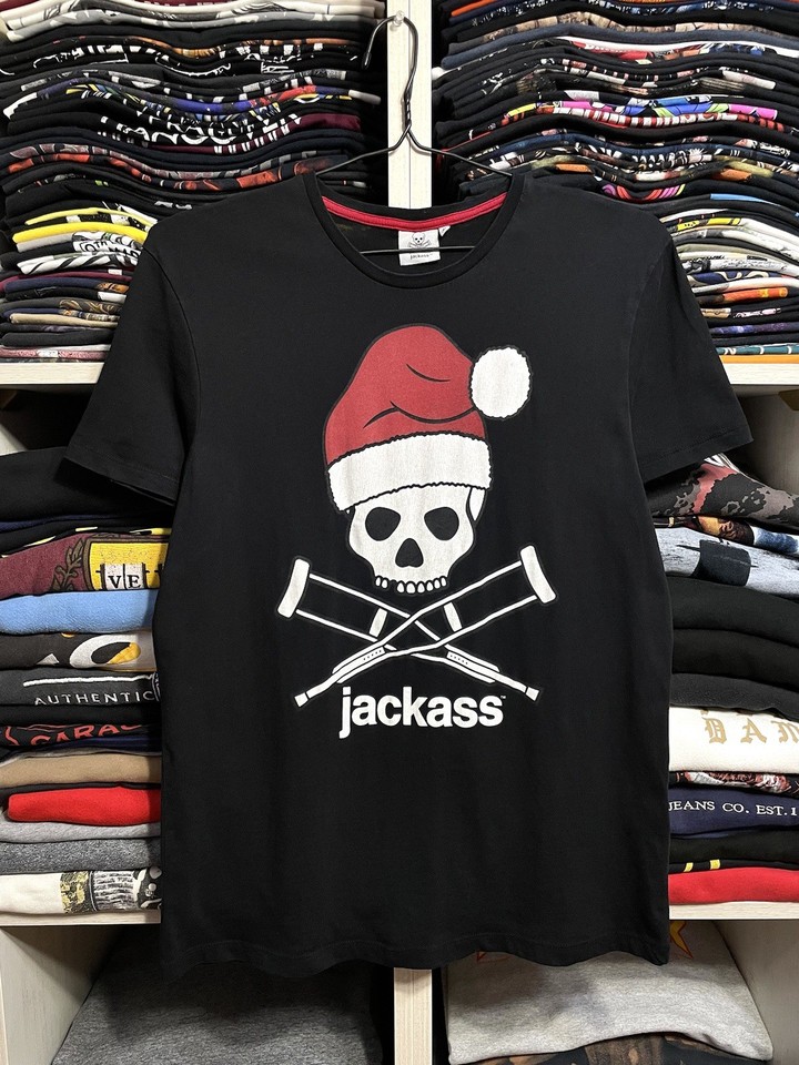 Vintage Jackass Christmas MTV Show Movie Bam Margera T-Shirt Size M ...