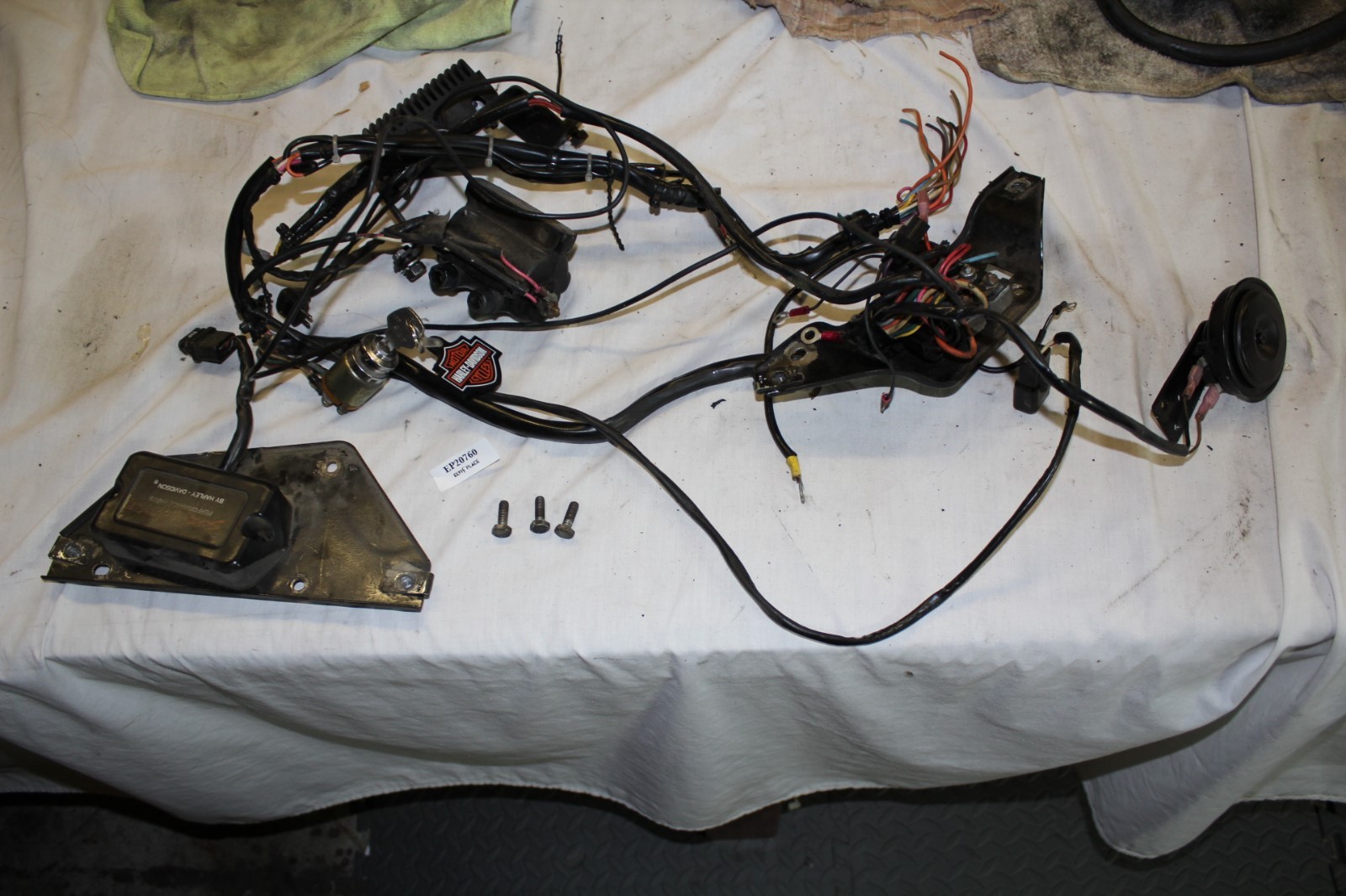 Harley wiring harness electrical panels module ignition key FXR FXRT ...