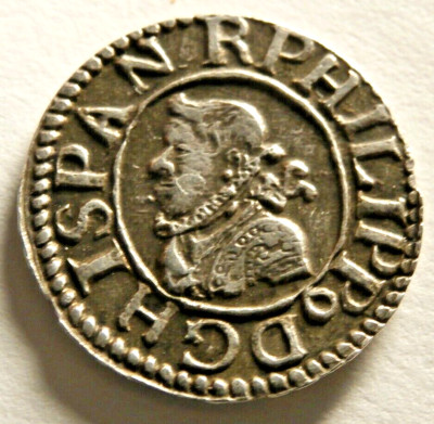 1615 PHILLIP III KING OF SPAIN AND PORTUGAL SILVER 1/2 REAL COIN S921-A ...
