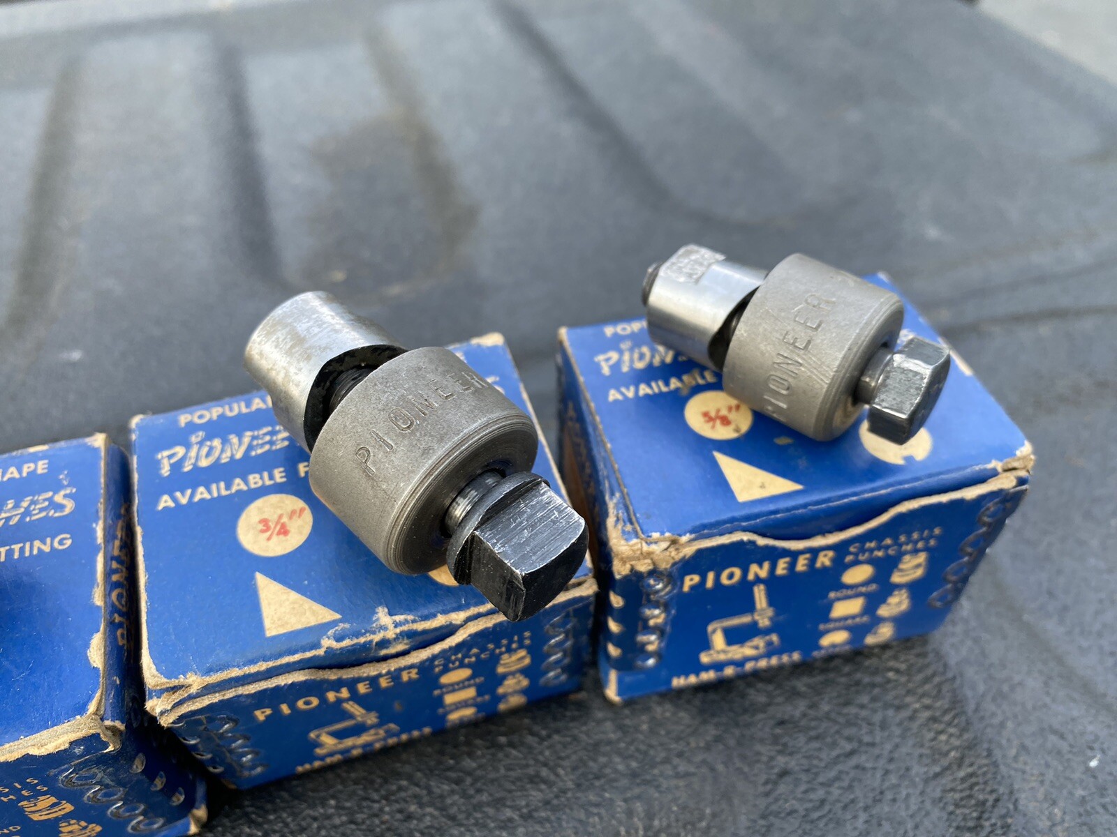 Vintage Pioneer Round Chassis Punches 5/8, 3/4, 7/8, 1-1/8 Greenlee ...