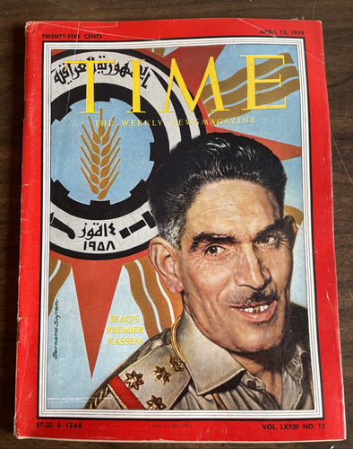 TIME MAGAZINE ~ (APRIL 13, 1959), COVER: IRAQ'S PREMIER KASSEM | eBay