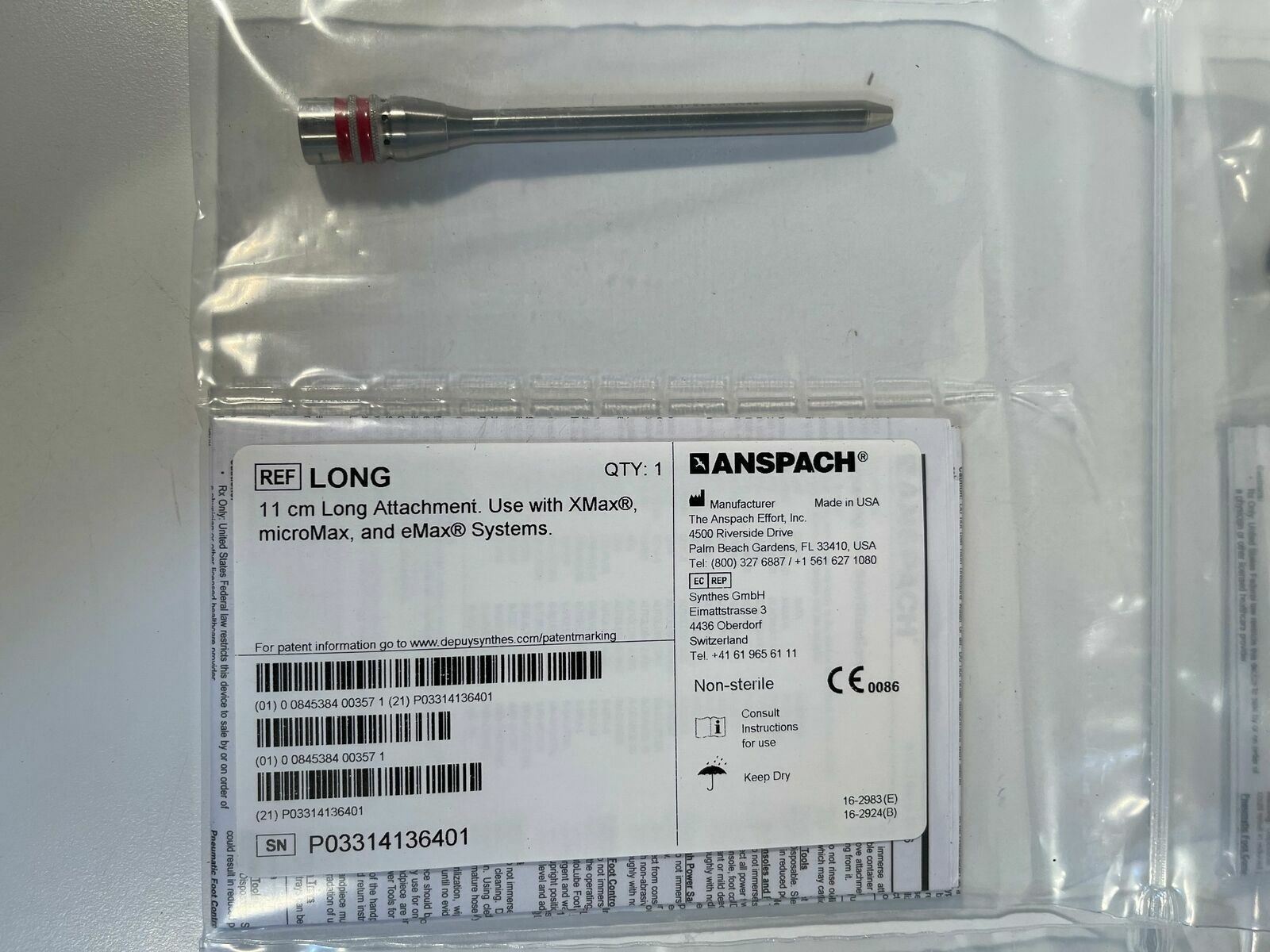 1x NEW ANSPACH eMAX2 Plus Neurosurgery Drill Handpiece/Console ...