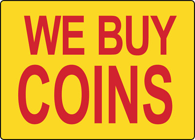 WE BUY COINS, STOREFRONT WINDOW RETAIL ADVERTISING | Adhesive Vinyl ...