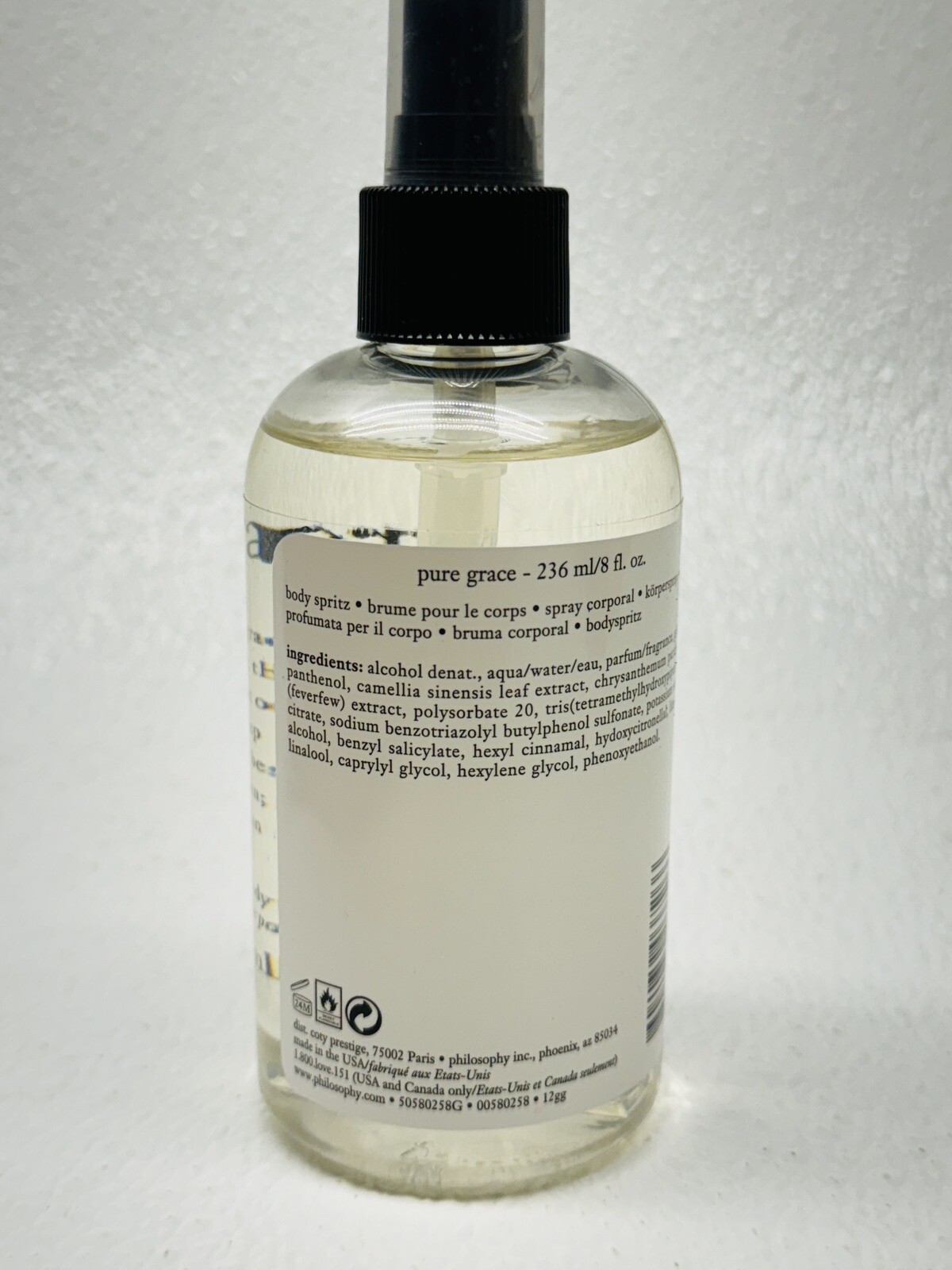 Pure Grace Body Spritz by Philosophy for Women 8 oz Body Spray ...