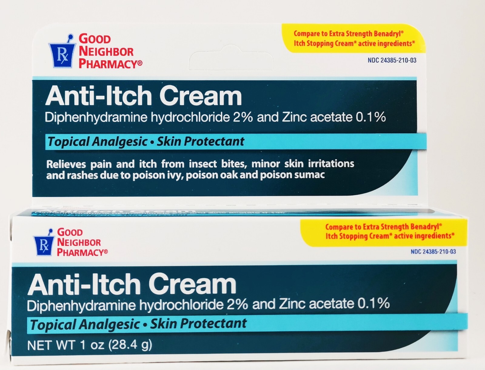 GNP Diphenhydramine 2% Extra Strength Itch Relief Cream 1oz EXP:04/2025 ...