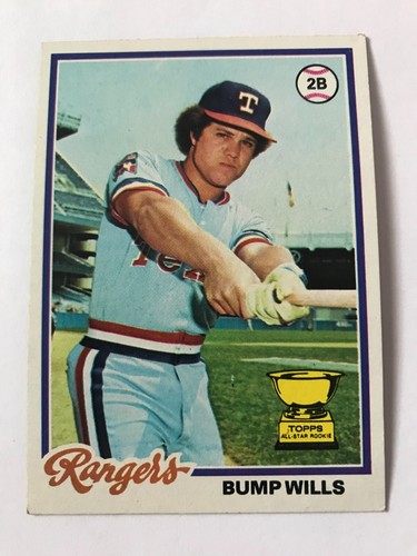 1978 TOPPS ALL-STAR ROOKIE #23 BUMP WILLS TEXAS RANGERS BASEBALL CARD ...