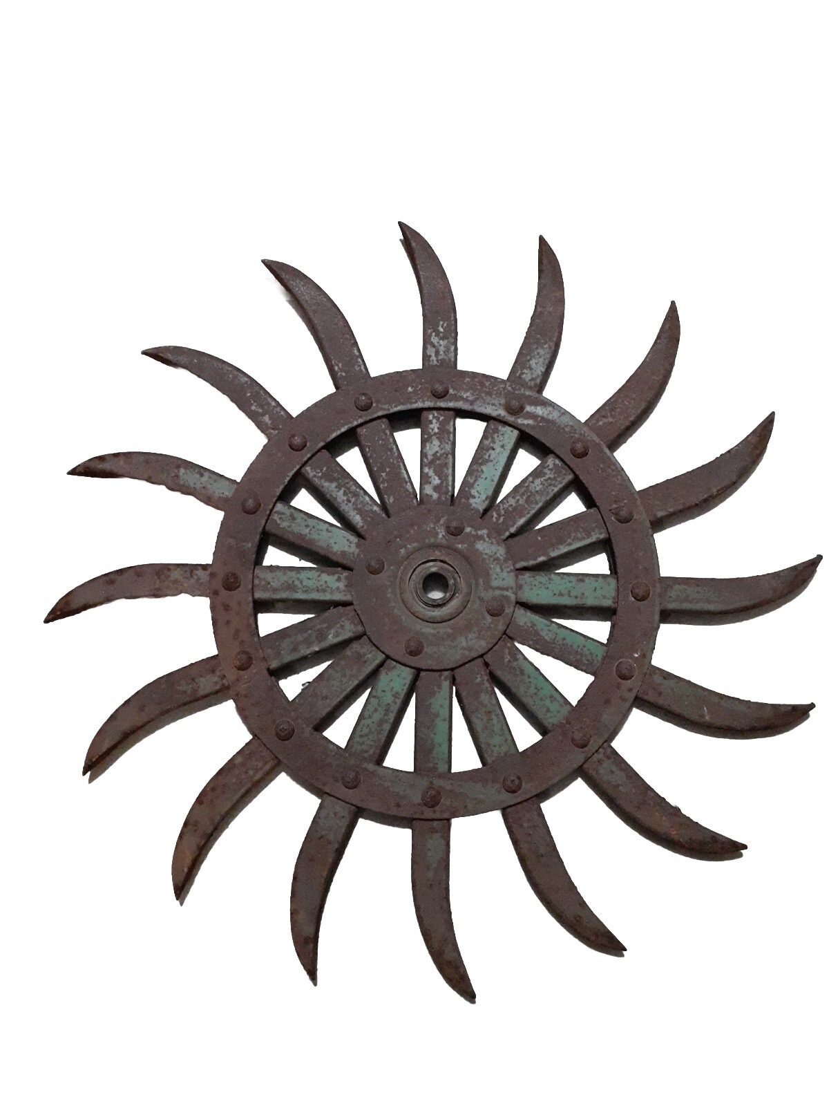 JOHN DEERE Rotary Hoe Wheel 19" Sunflower Yard Art, Farm, Original ...