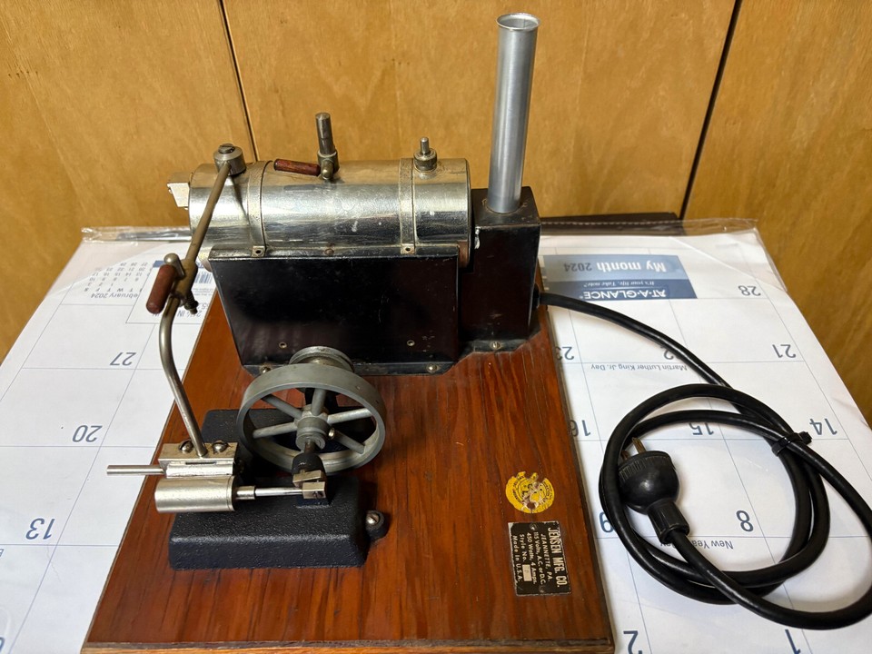 Vintage Jensen MFG Co. Electric Live Steam Engine Model 5 * Steam ...