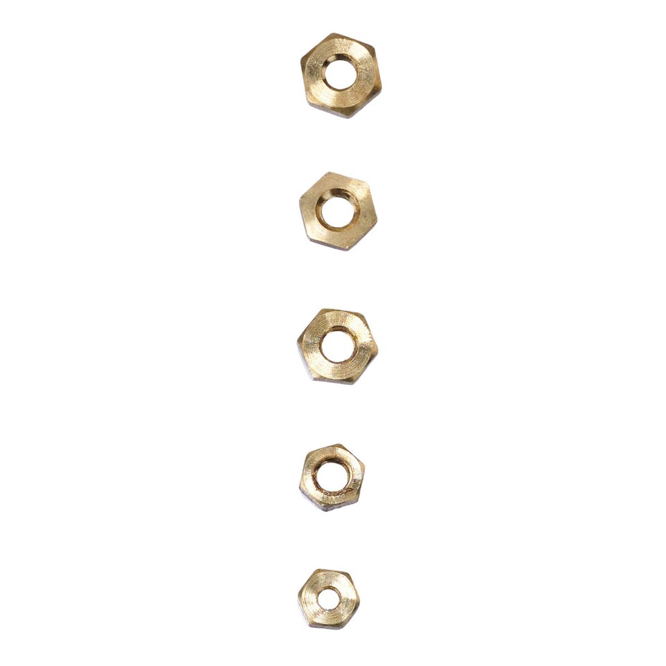 100 BRASS CLOCK NUTS ASSORTED clockmakers parts spares repairs 3-7mm ...