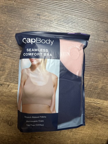 GapBody Women's 2-Pack Stretch Ribbed Tagless & Seamless Comfort Bras ...