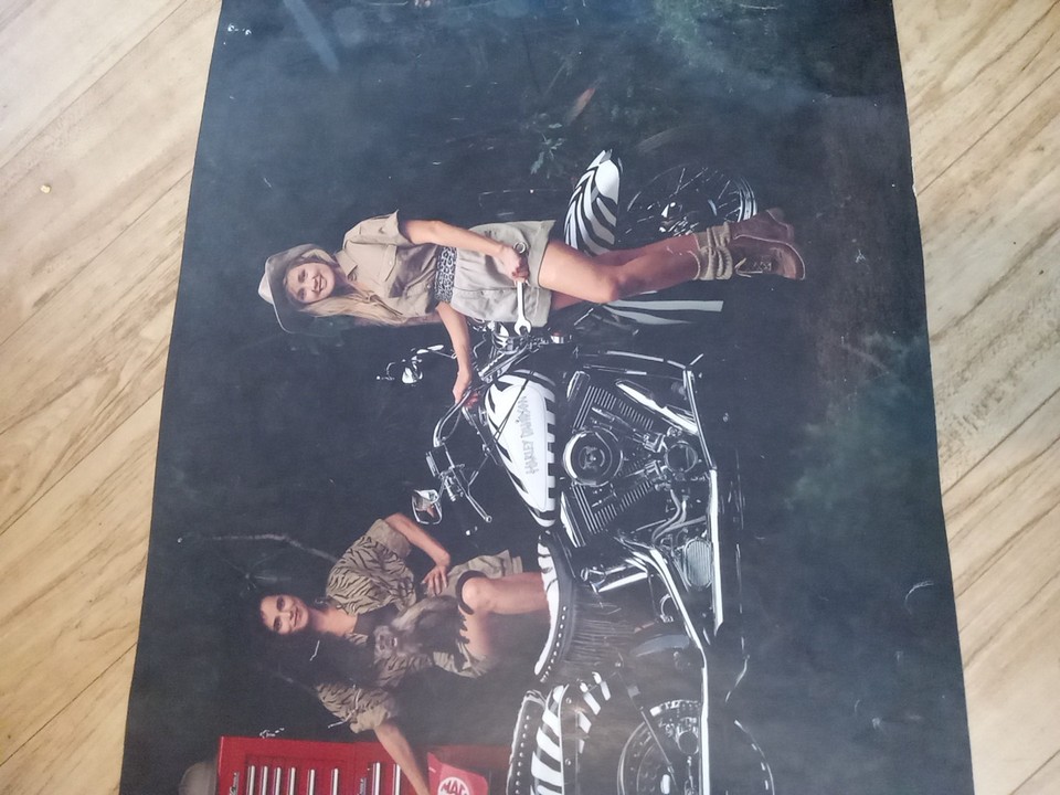 Harley Davidson Poster 1990 Mac Tools Pinup Girls | eBay