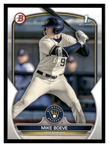2023 Bowman Draft #BD-192 Mike Boeve Milwaukee Brewers Baseball Card ...