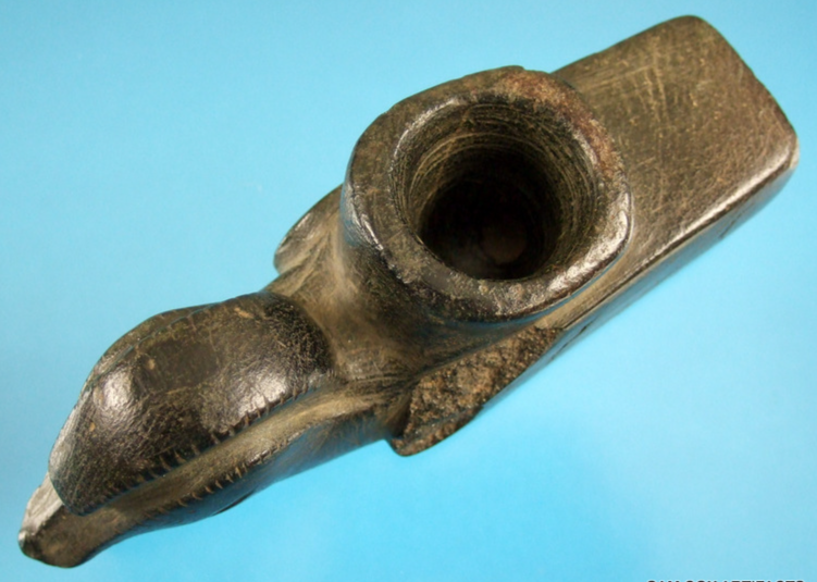 Super Fine Authentic Steatite Wood Duck Great Pipe Indian Arrowheads ...