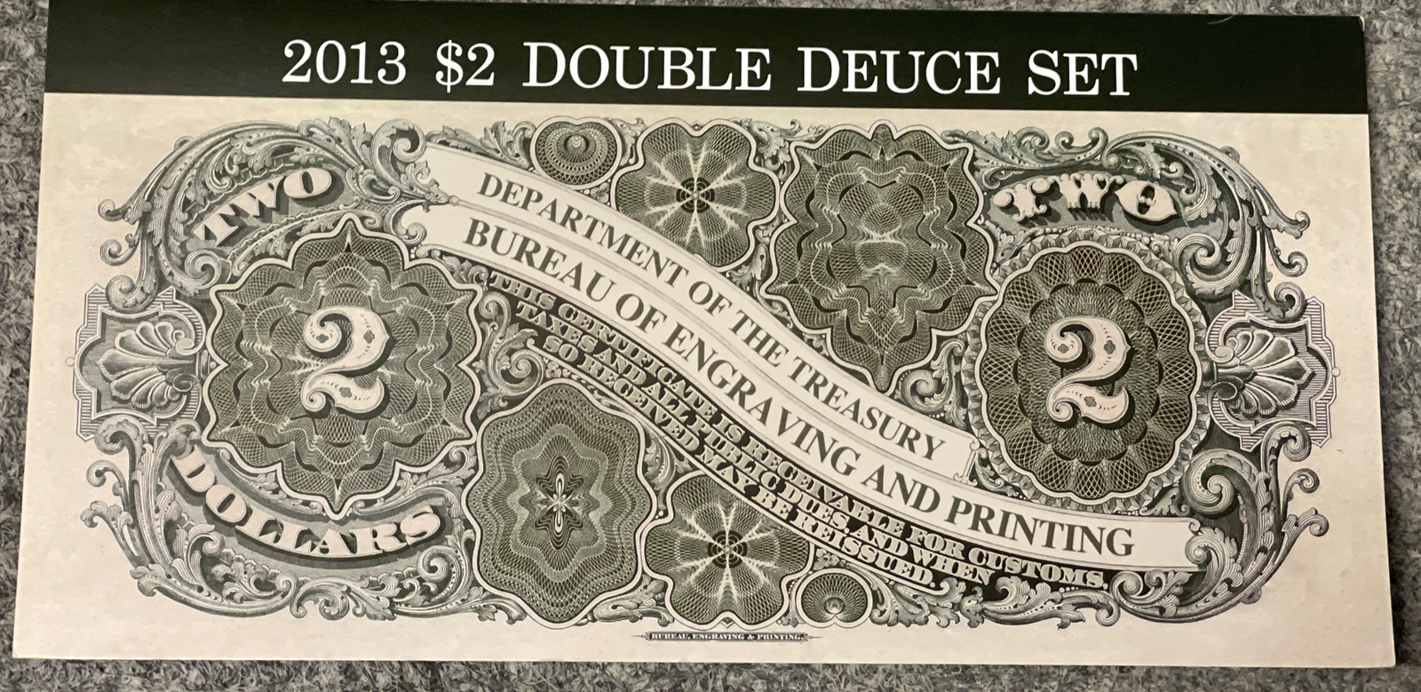 2013 $2 Double Deuce Set - Federal Reserve Note San Francisco & Kansas ...