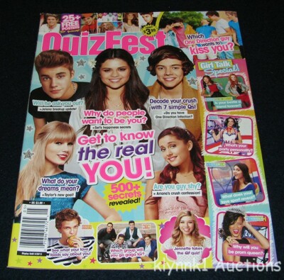 Quizfest Magazine May 2013 One Direction Selena Big Time Rush Taylor ...