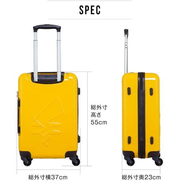 Pokemon Pikachu Suitcase Travel Luggage Carry on Bag TSA Lock 22" Black ...