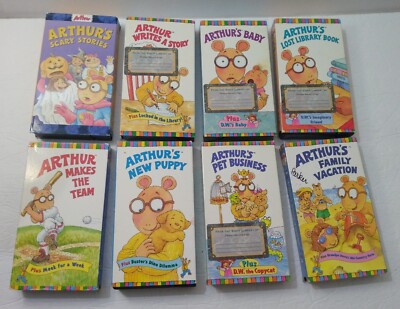 Lot Of 8 Vintage Arthur (PBS) VHS Arthur's Scary Story, Makes the Team ...