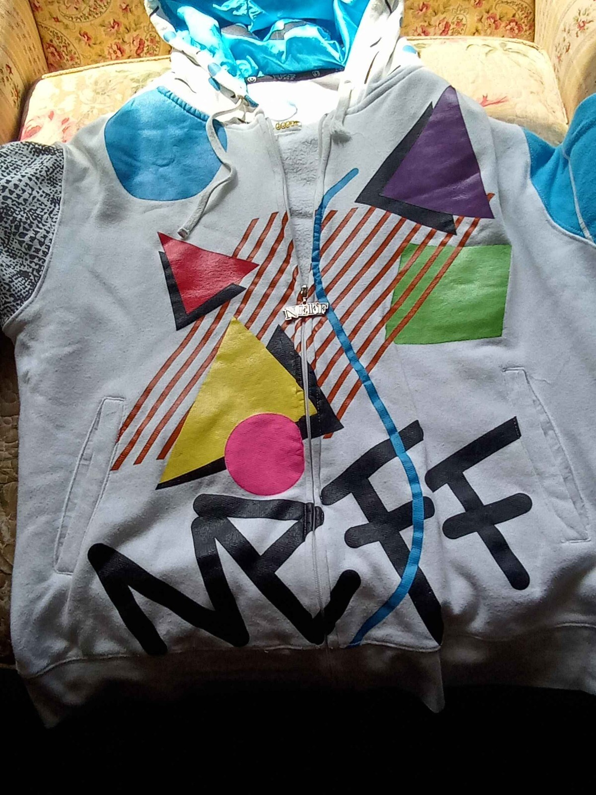 Neff Custom Full Zip Up Hoodie, Size Large, Look at Description and ...