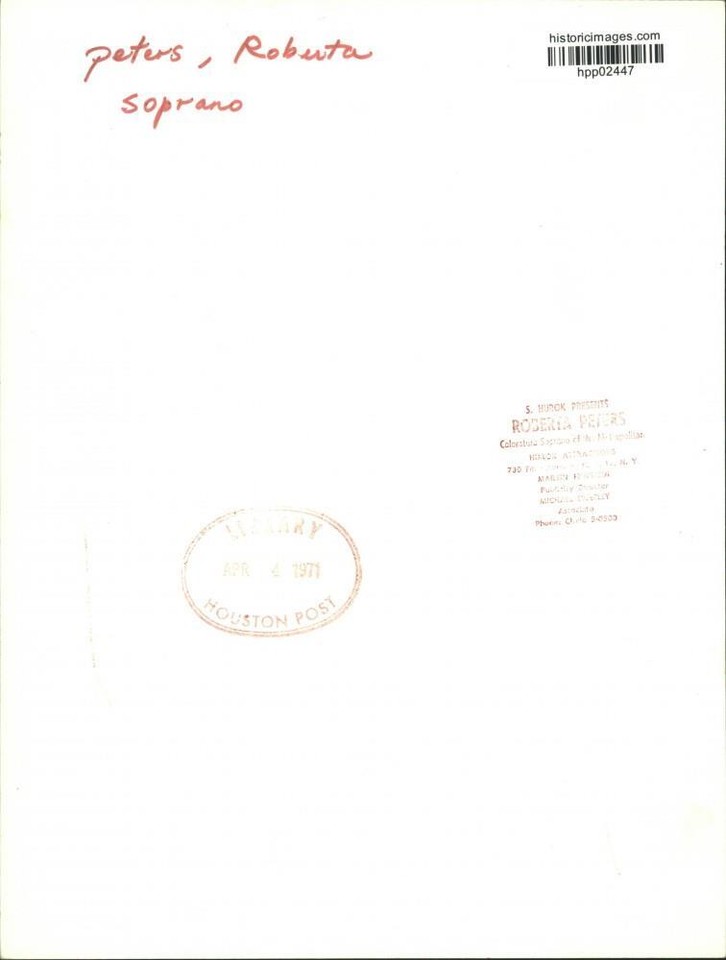 1971 Press Photo Roberta Peters, American coloratura soprano opera ...