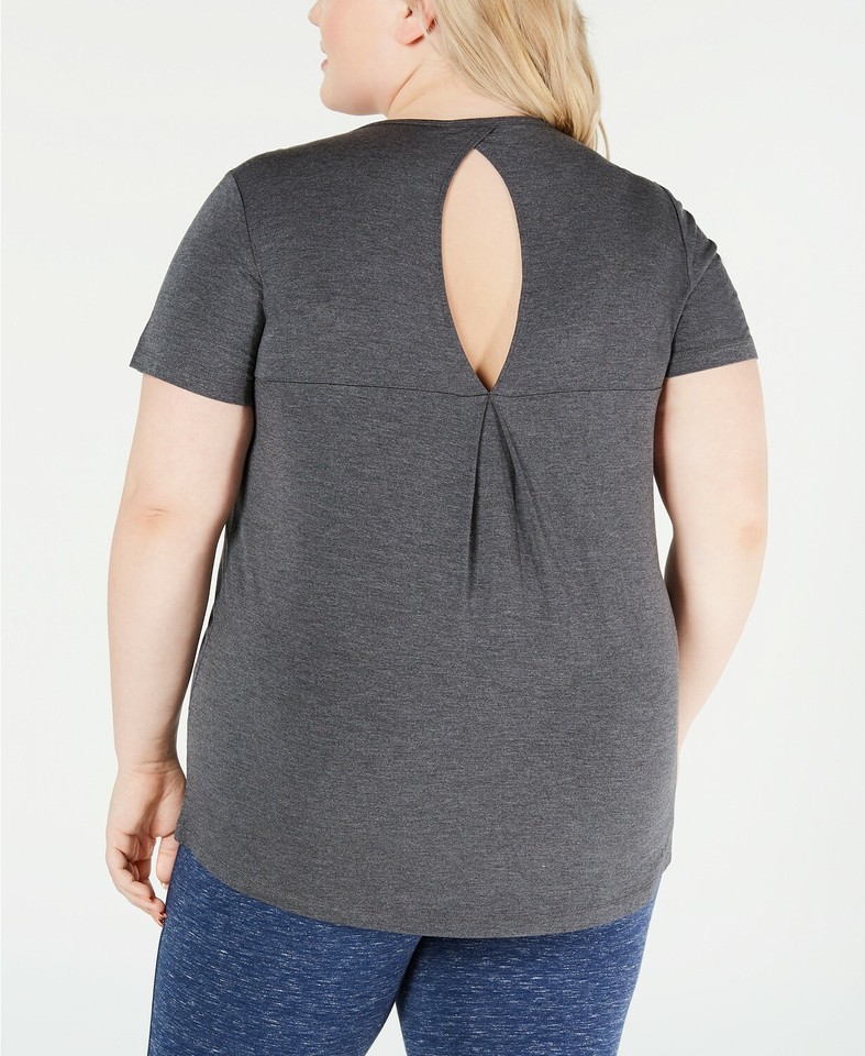 Ideology Plus Size Keyhole-Back T-Shirt | eBay