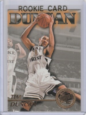 TIM DUNCAN ROOKIE CARD 1997 Wake Forest Basketball SAN ANTONIO SPURS RC ...