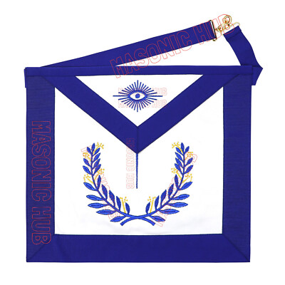 Masonic Regalia Blue Lodge Officer TYLER Lambskin Apron -MACHINE ...