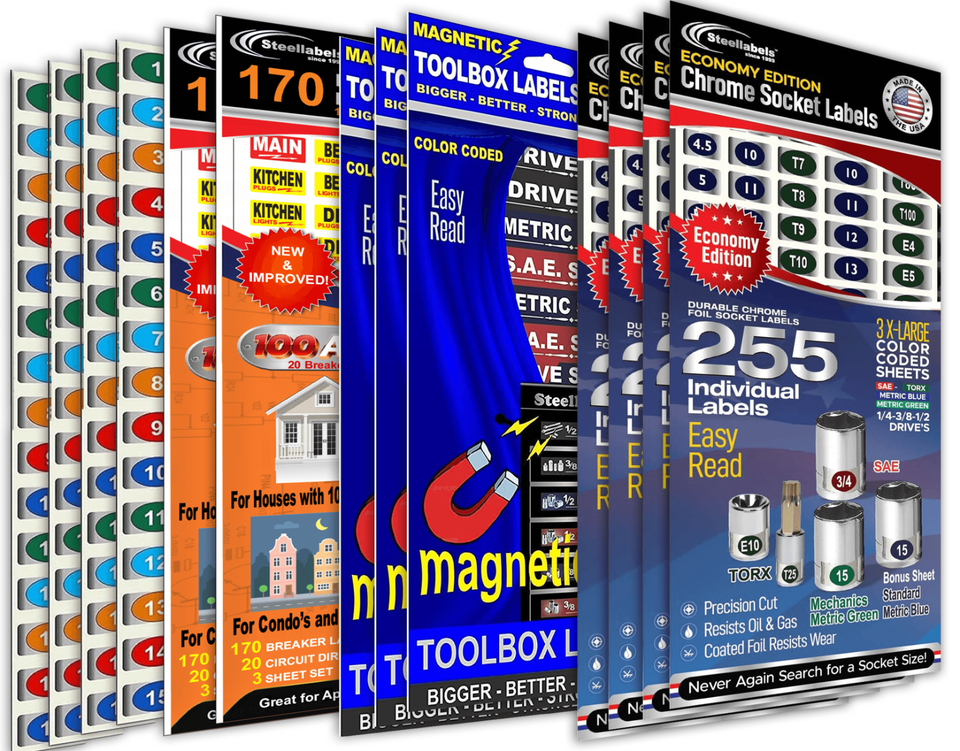 Ultimate Magnetic Toolbox Label Set - 90 Labels for Organizing Box ...