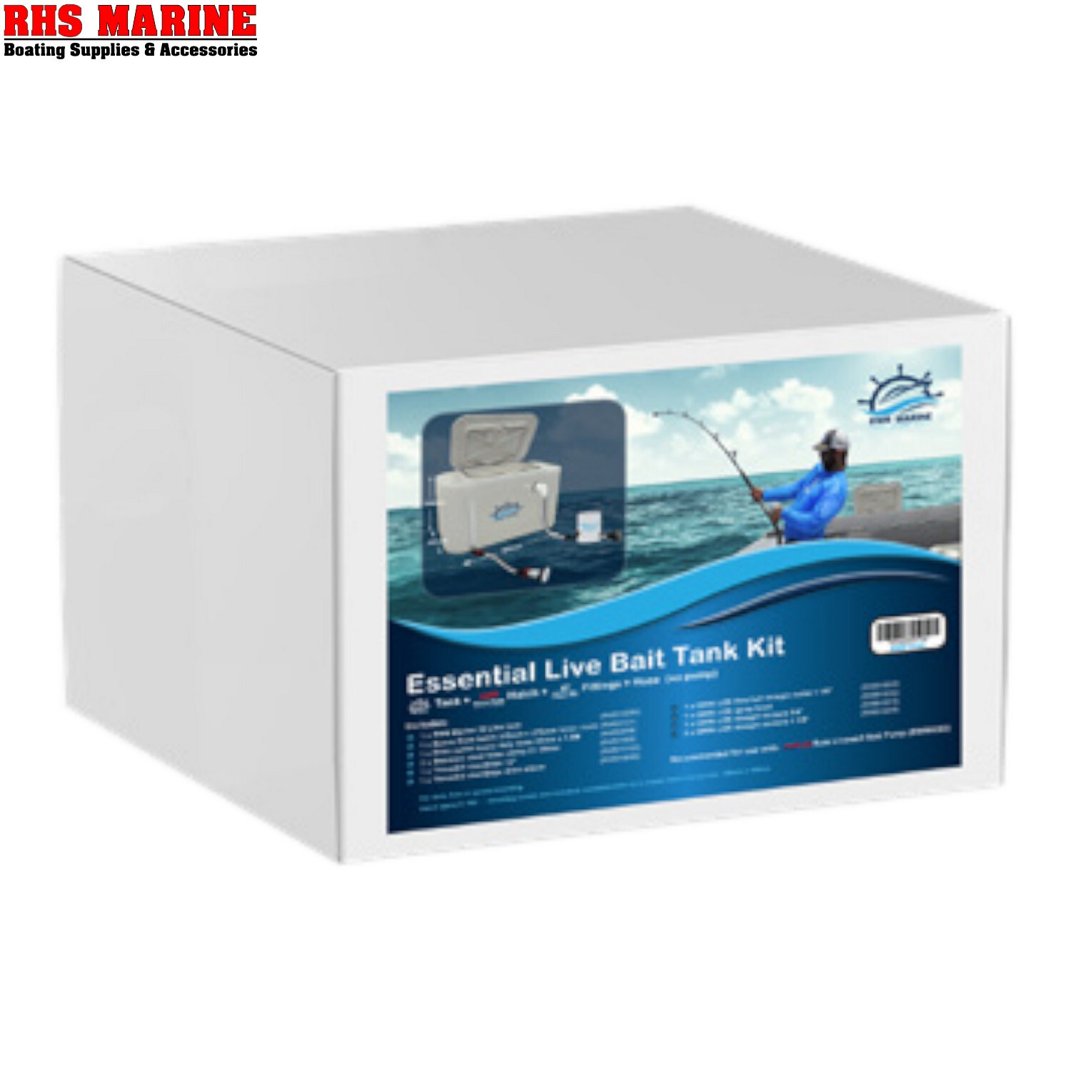 Live Bait Tank Full Kit with Hatch Livewell for Boats Fishing 30 Litre ...