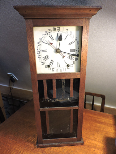 Antique New Haven Shaker Style Calendar Wall Clock PARTS OR REPAIR | eBay