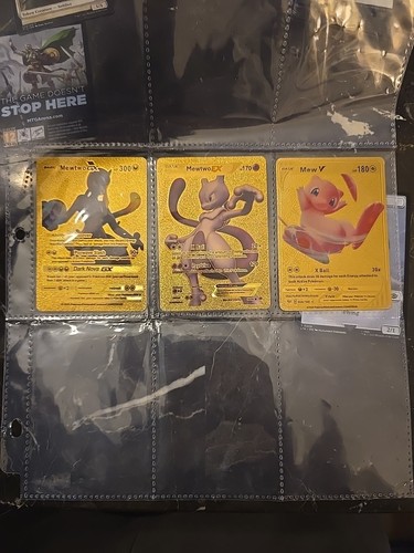 Gold Foil Full Art Mewtwo EX, ZX , Mew V POKÉMON CARDS. | eBay