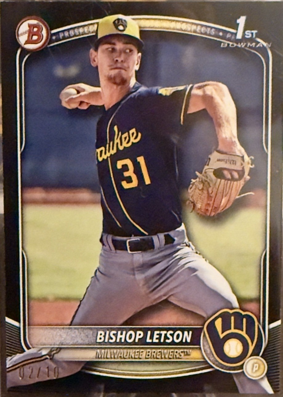 2025 Bowman - Prospects Bishop Letson #BP-30 Black /10 (RC) for sale ...