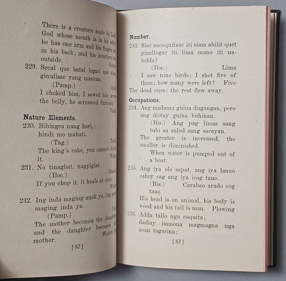 A Little Book Of Filipino Riddles By Frederick Starr Philippines 1909 ...