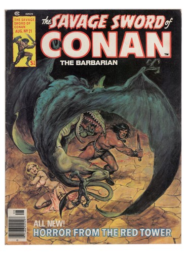 Savage Sword of Conan Magazine #21 - Marvel Comics 1977 - Mid Grade ...
