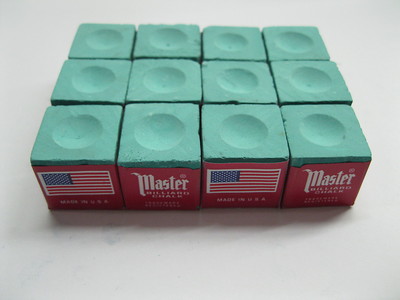 NEW Master Chalk GREEN ( 12 pieces ) Billiard Pool Table One Dozen | eBay