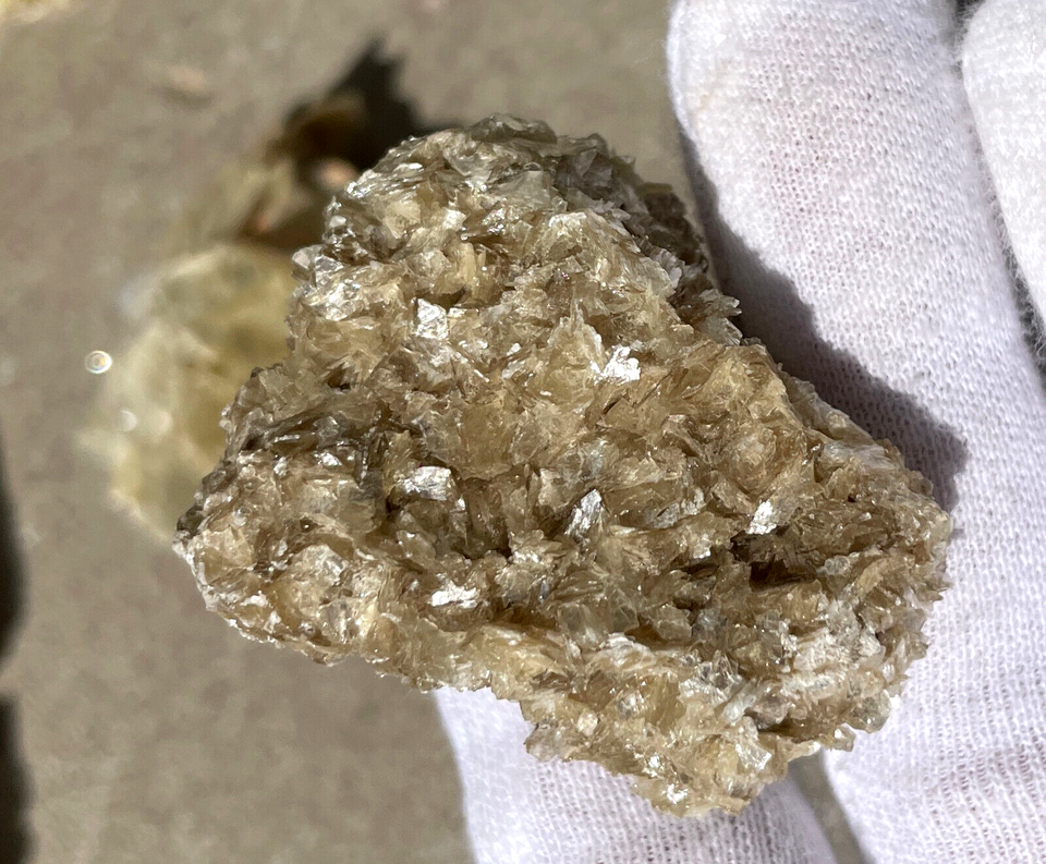 USA SALE 322g LOT GOLDEN YELLOW MUSCOVITE MICA LEPIDOLITE SPECIMEN GOLD ...