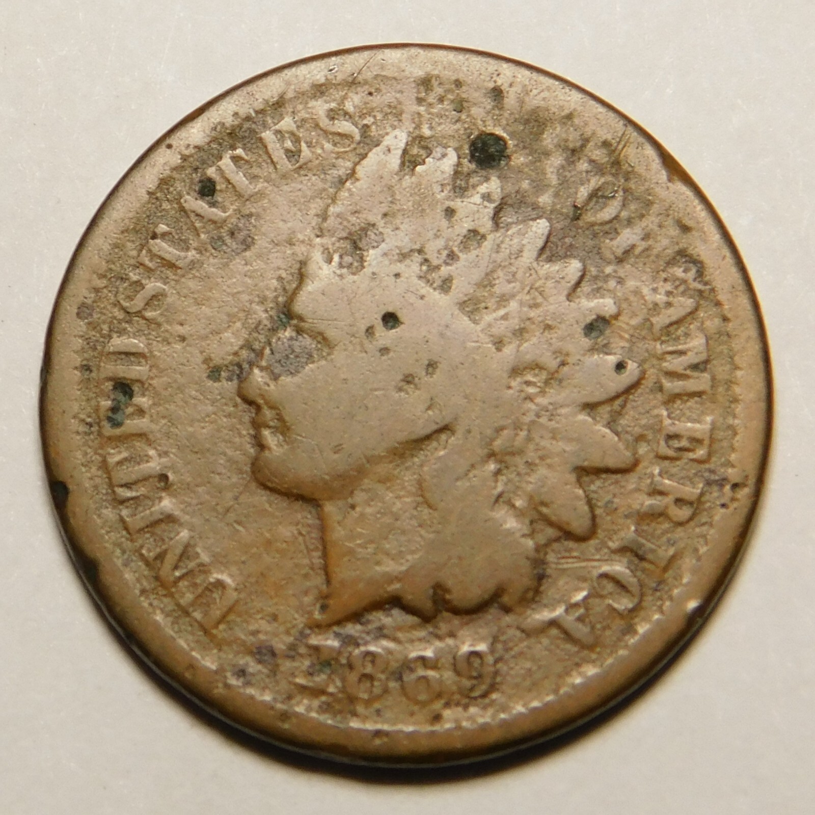 1869 Indian Head Cent Penny "Actual Coin Pictured" | eBay