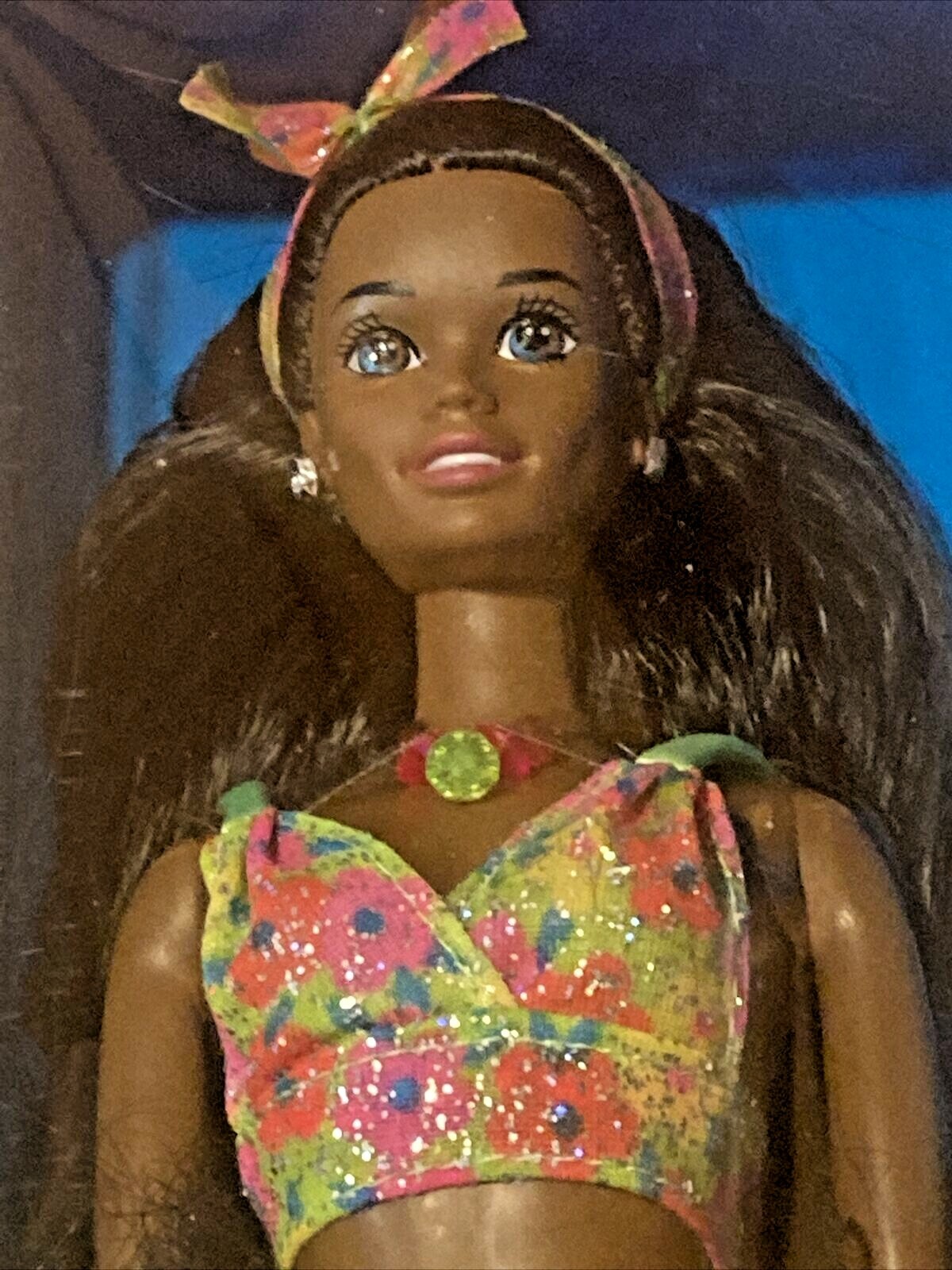 Glitter Beach Christie Barbie #4907 Long brunette hair~ blue eyes 1993 ...